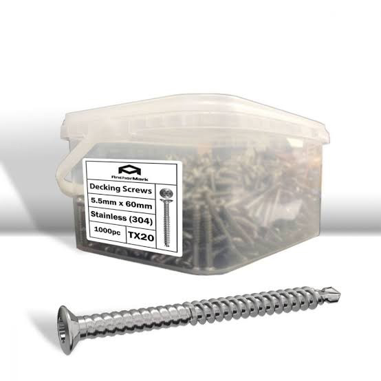STAINLESS STEEL GERMAN MADE ANCHORMARK DECKING SCREWS